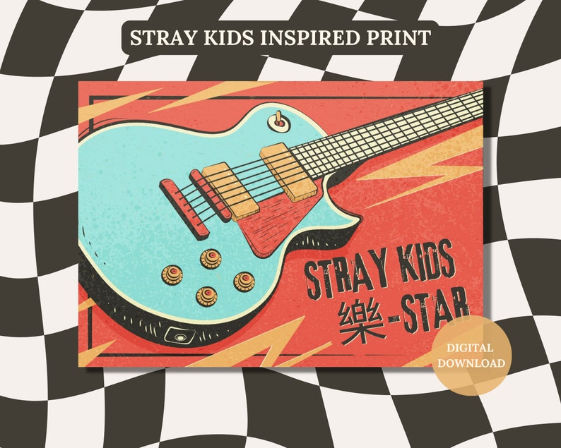 Stray Kids ROCK STAR - Set of 2 - Digital Wall Print - Kpop Art Poster ...