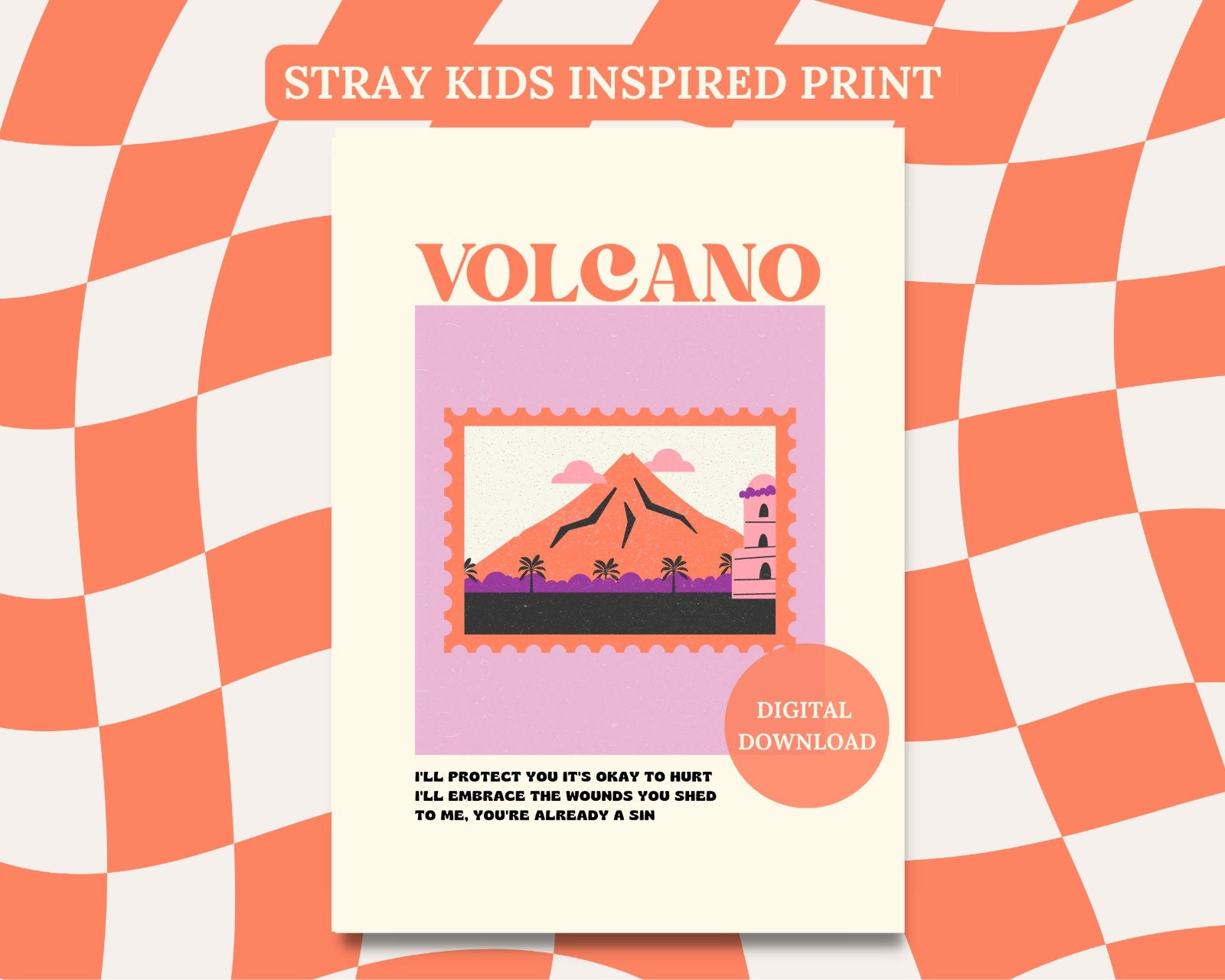 Stray Kids (HAN) VOLCANO - Digital Wall Print - Kpop Art Poster - Etsy