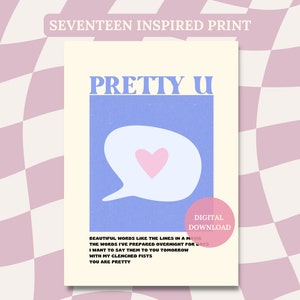 Seventeen PRETTY U - Digital Wall Print - Kpop Art Poster - Etsy