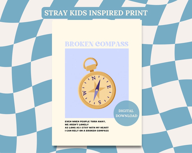 Stray Kids BROKEN COMPASS - Digital Wall Print - Kpop Art Poster - Etsy