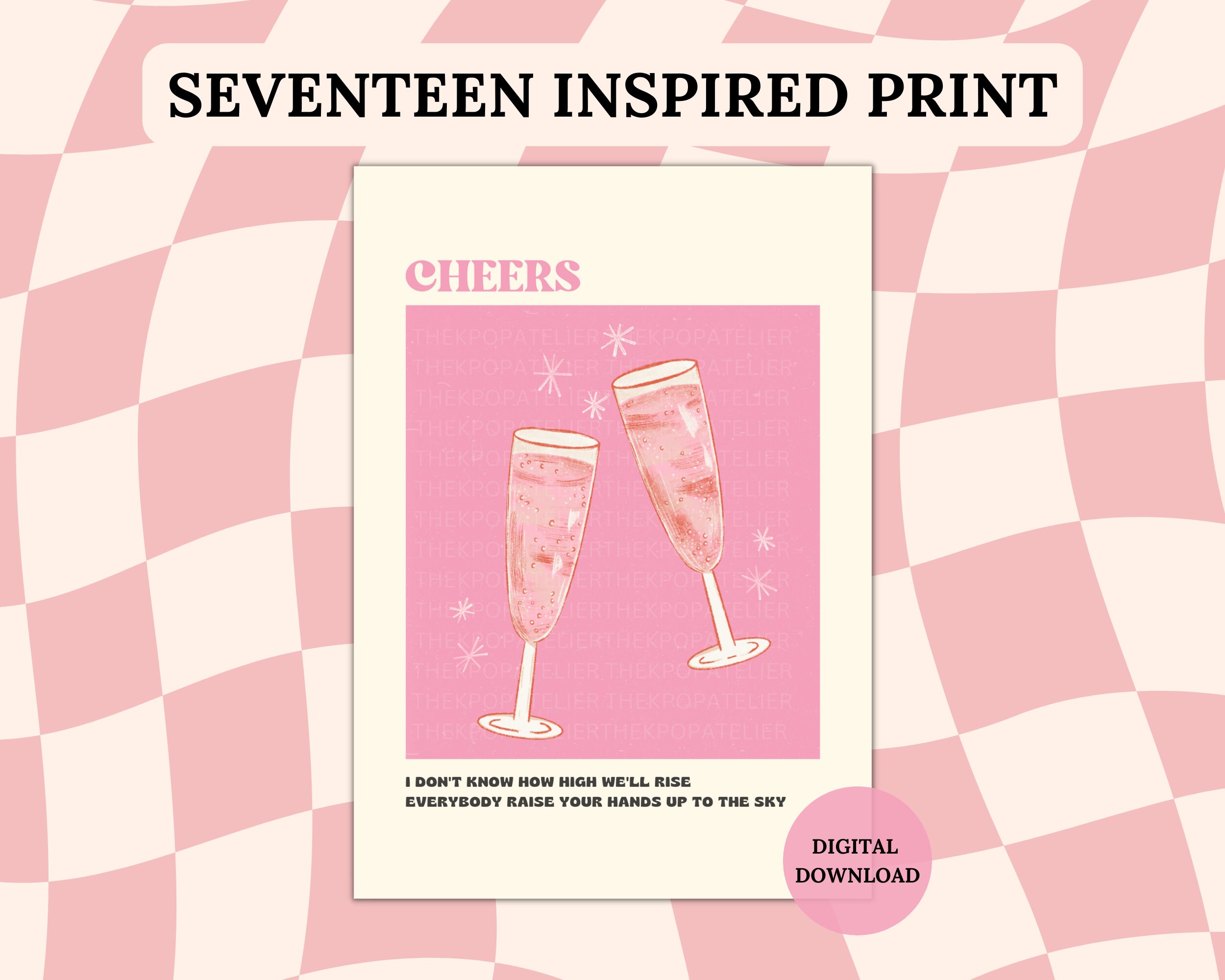 Seventeen CHEERS - Set of 2 - Digital Wall Print - Kpop Art Poster - Etsy
