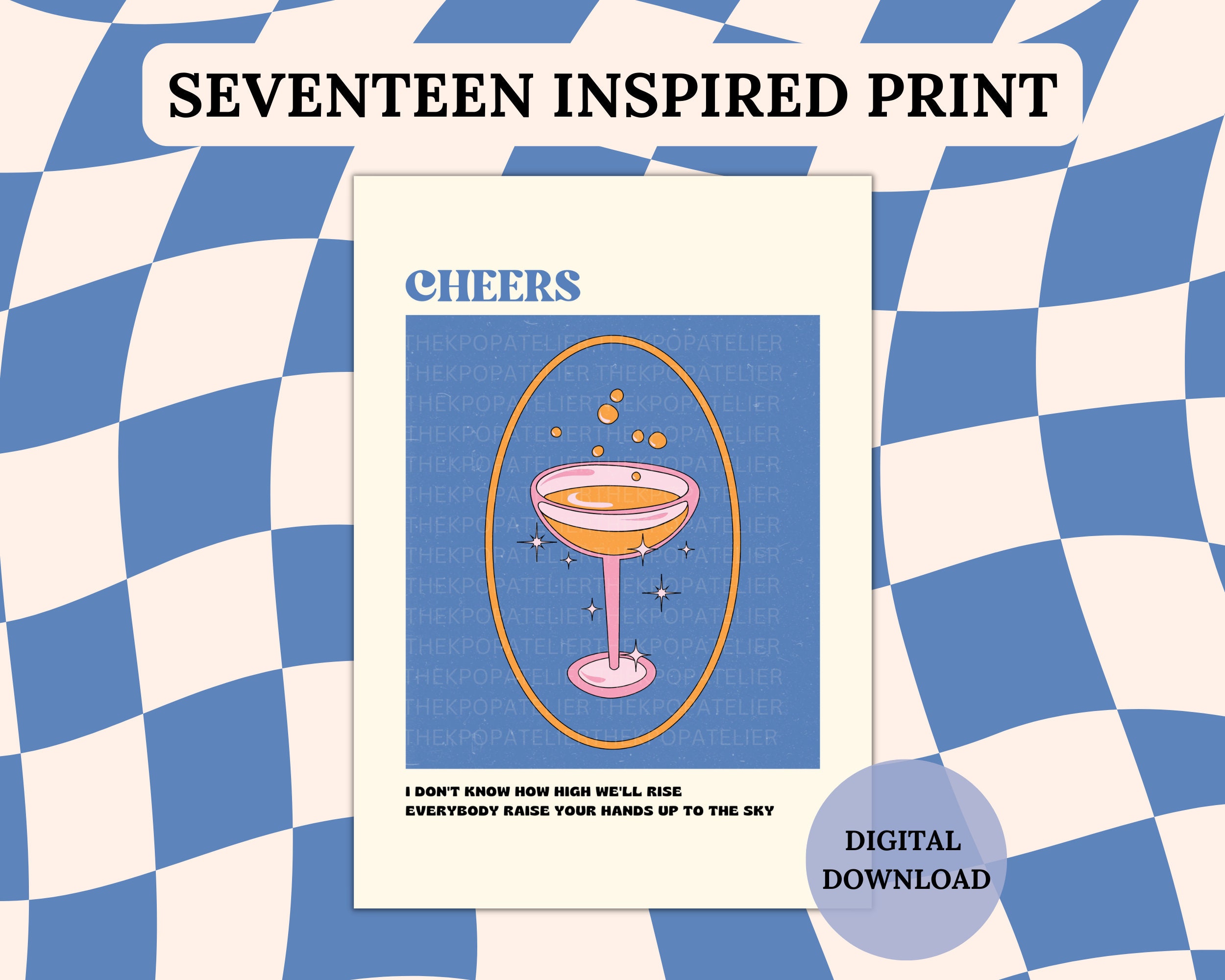 Seventeen CHEERS - Set of 2 - Digital Wall Print - Kpop Art Poster - Etsy