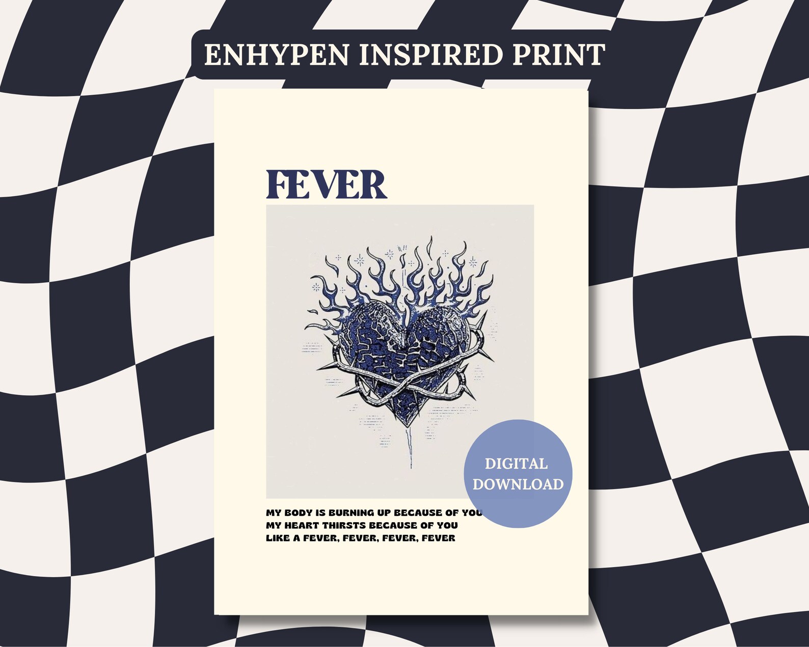 Enhypen FEVER - Digital Wall Print - Kpop Art Poster - Etsy