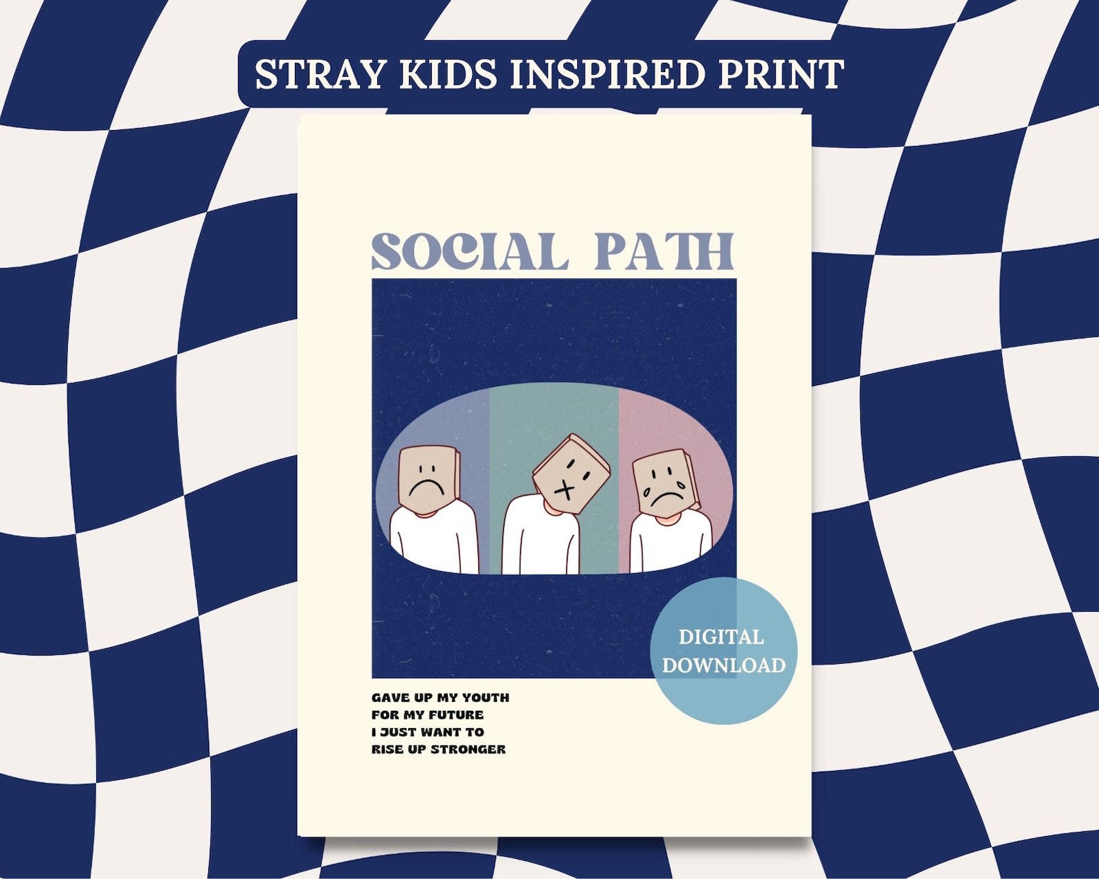 Stray Kids SOCIAL PATH - Digital Wall Print - Kpop Art Poster - Etsy