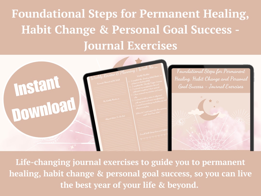 Digital Planner | Healing and Habit Change Journal | Goal Setting ...