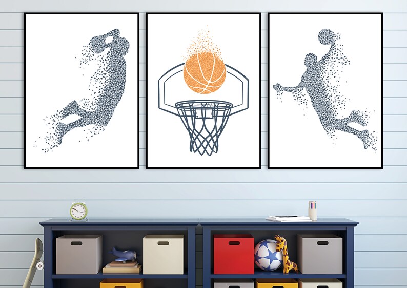 Basketball Player Poster Basketball Player Set of 3 Prints - Etsy