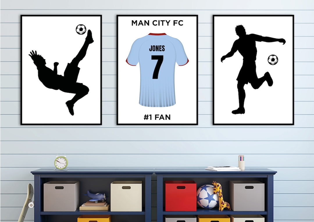 Custom Soccer Poster, Football, Soccer Set of 3 Prints, Soccer Wall Art ...