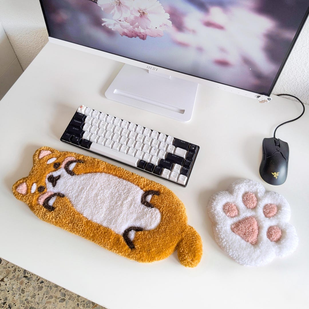 Keyboard Wrist Rest Cat Dog Shiba Inu Paw Keyboard Pad Wrist Rest - Etsy