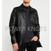 Men's Silver Metallic Foil Effect Tailored Double Breasted Leather ...