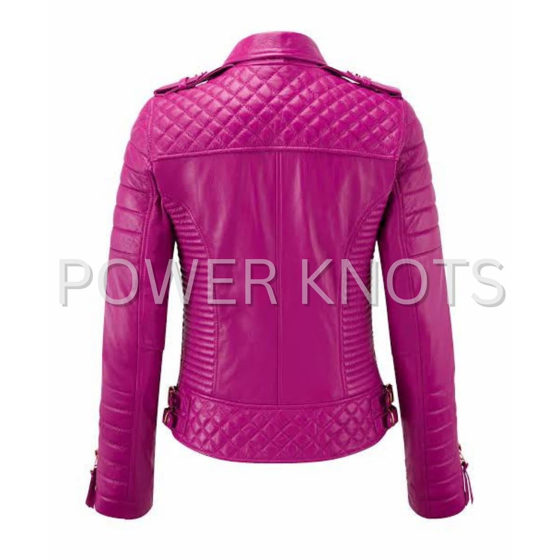 Women's Hot Pink Solid Motorcycle Biker Leather Jacket, Women's Pink ...