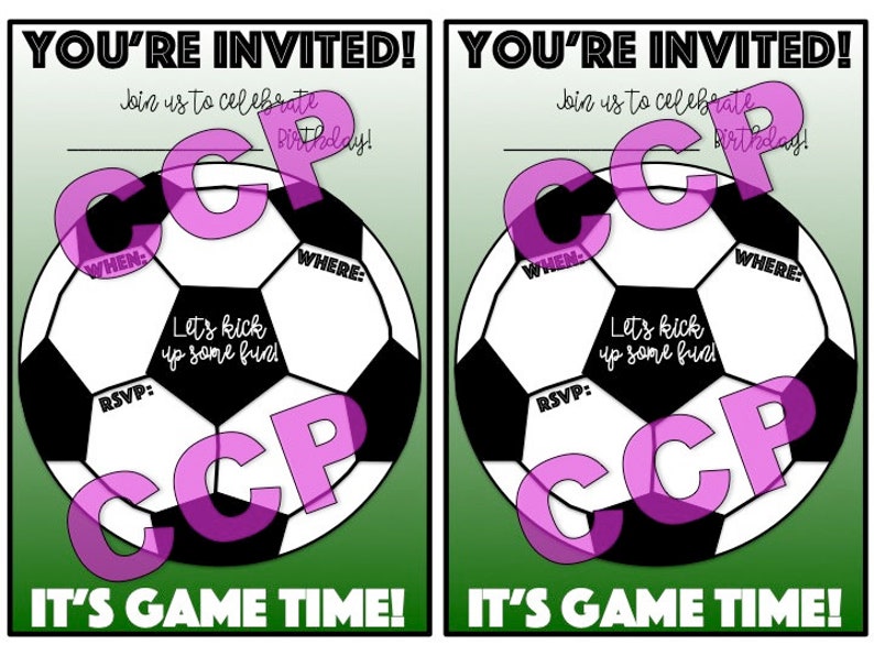 Soccer Party Printable Invitation - Sports Party Fill in the Blank ...