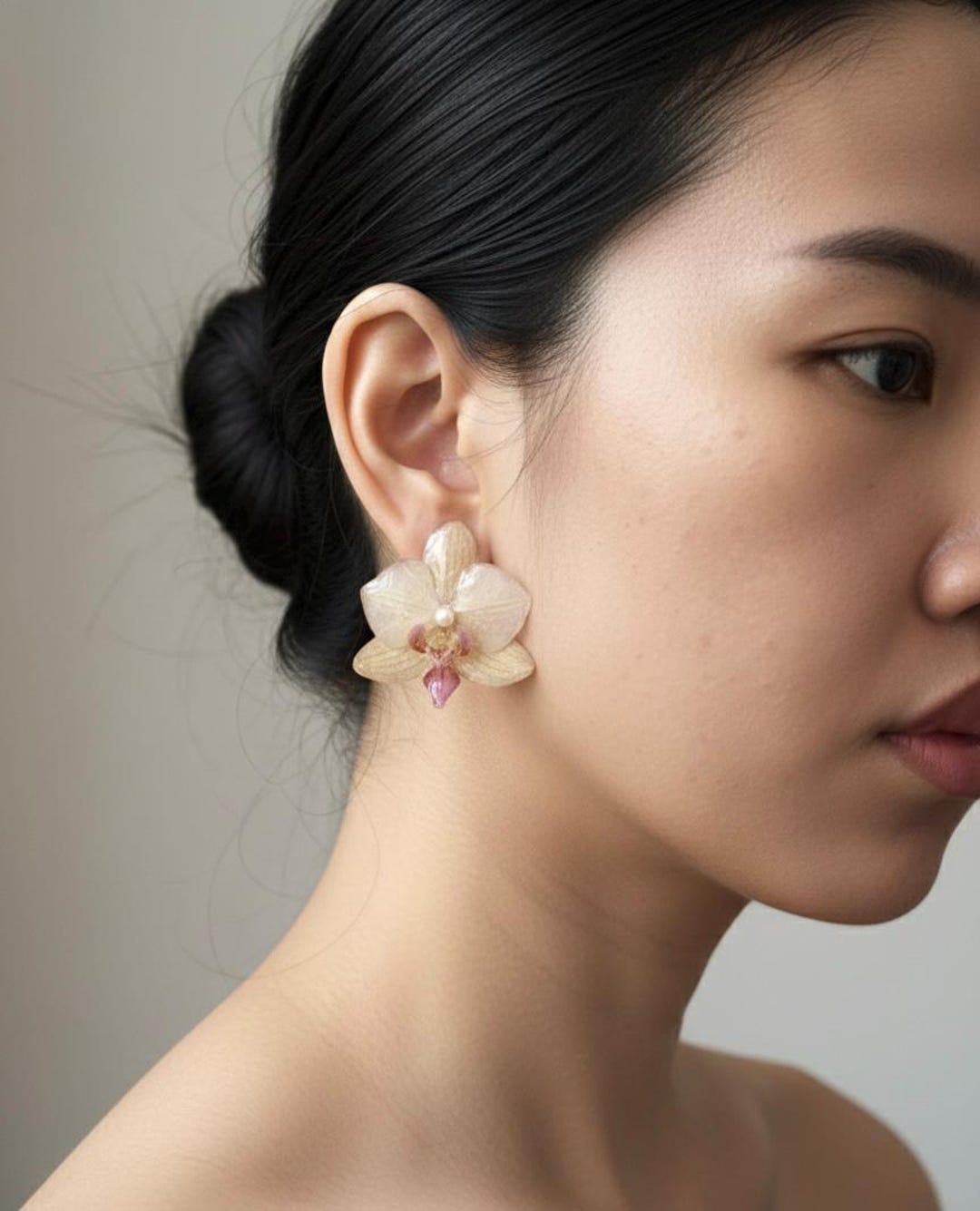 Real Orchid Resin Stud Earrings | Modern Heirloom Floral Jewelry by ...