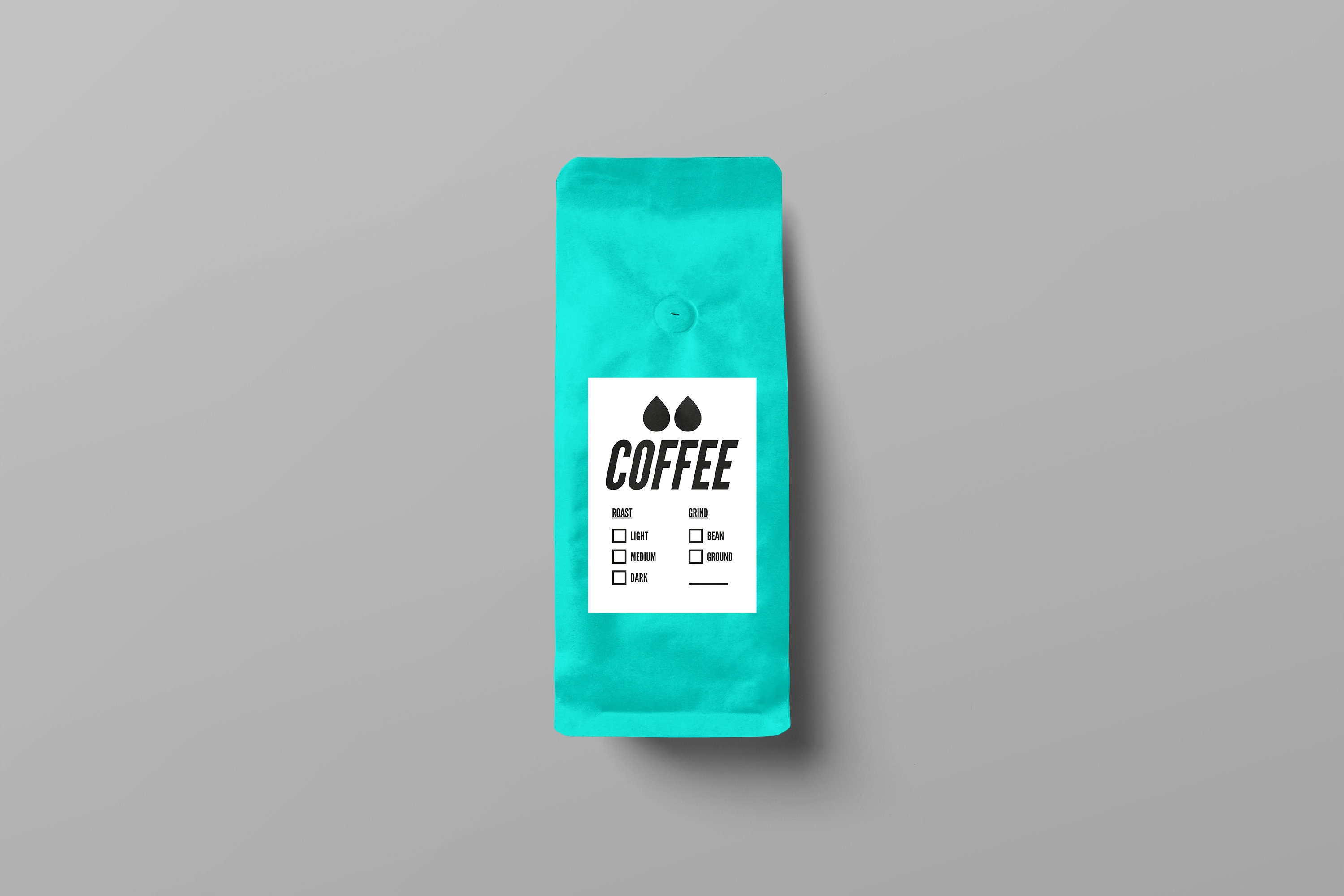 Printable Coffee Label Design 63 × 88mm – Minimal Cool Coffee Shop ...