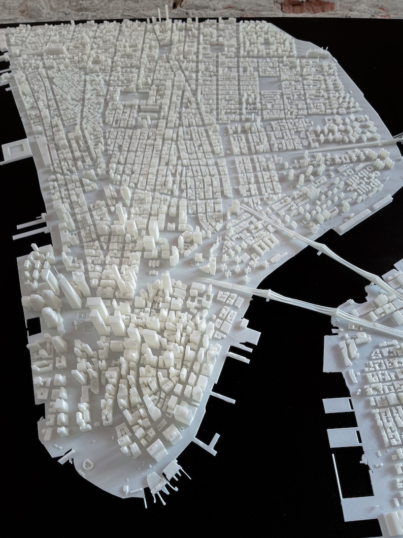 Lower Manhattan | 3D Printed City Skyline | Modern Wall Decor | 39 ...