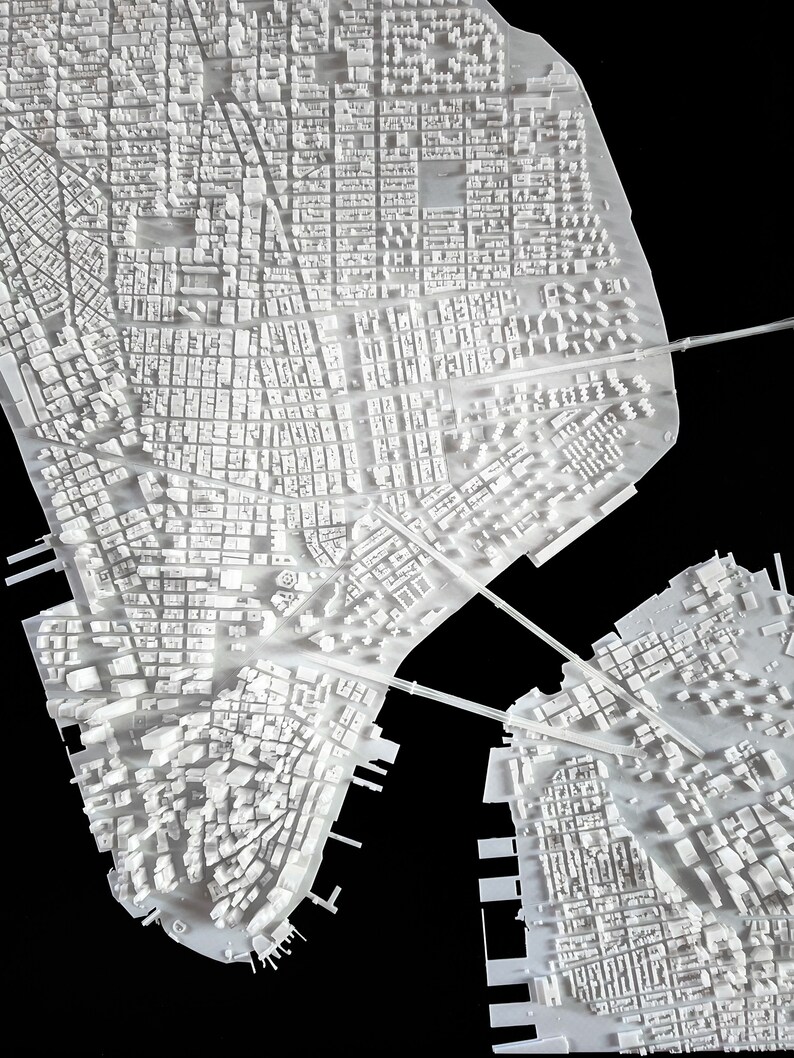 Lower Manhattan | 3D Printed City Skyline | Modern Wall Decor | 39 ...