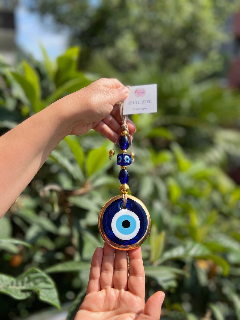 Evil Eye Wall Hanging,gilded Evil Eye Bead,evil Eye Wall Decor,perfect ...