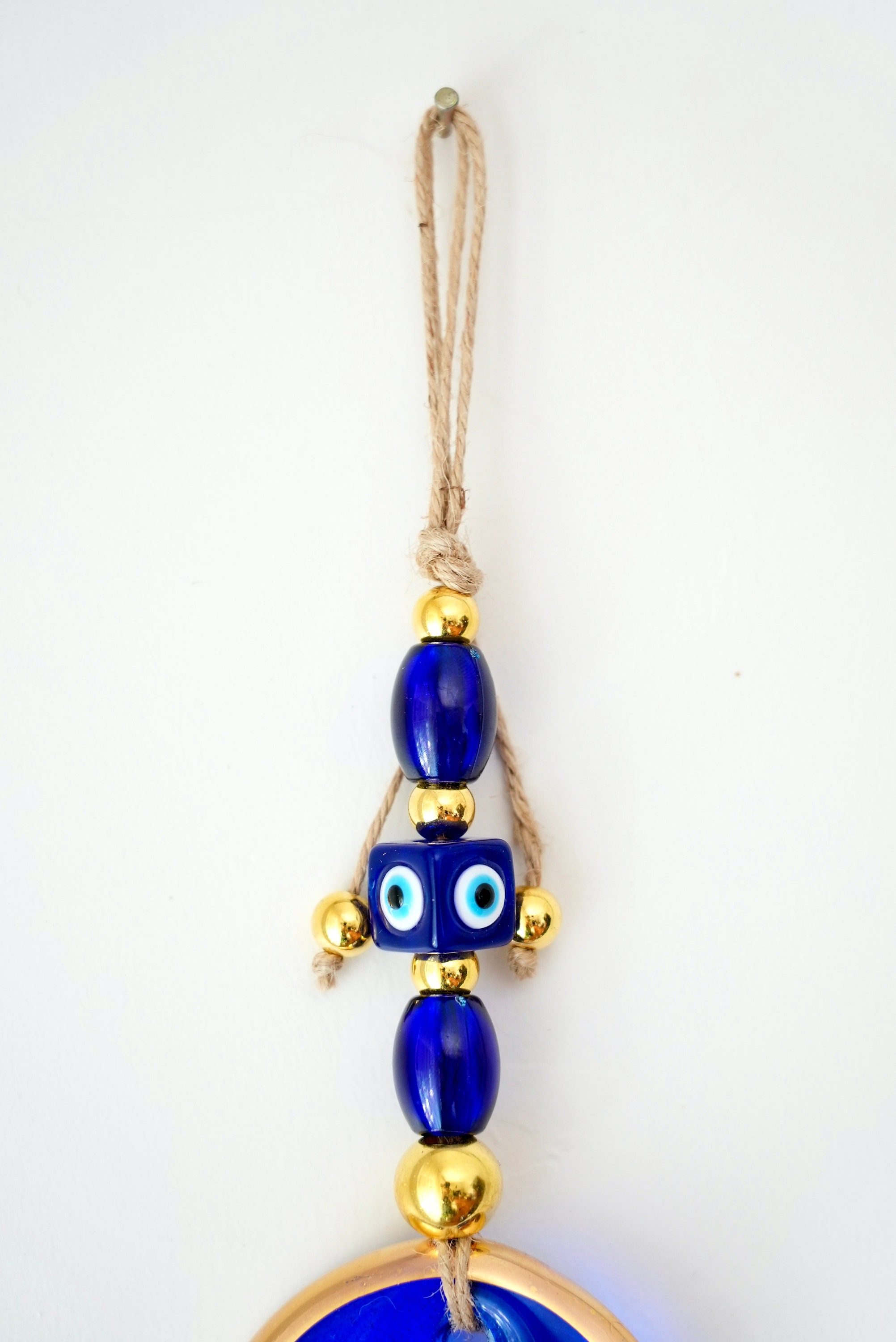 Evil Eye Wall Hanging,gilded Evil Eye Bead,evil Eye Wall Decor,perfect ...