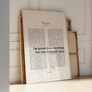Timeless Minimalist Printable Poster Frame | Taylor Print Merch | Gifts ...
