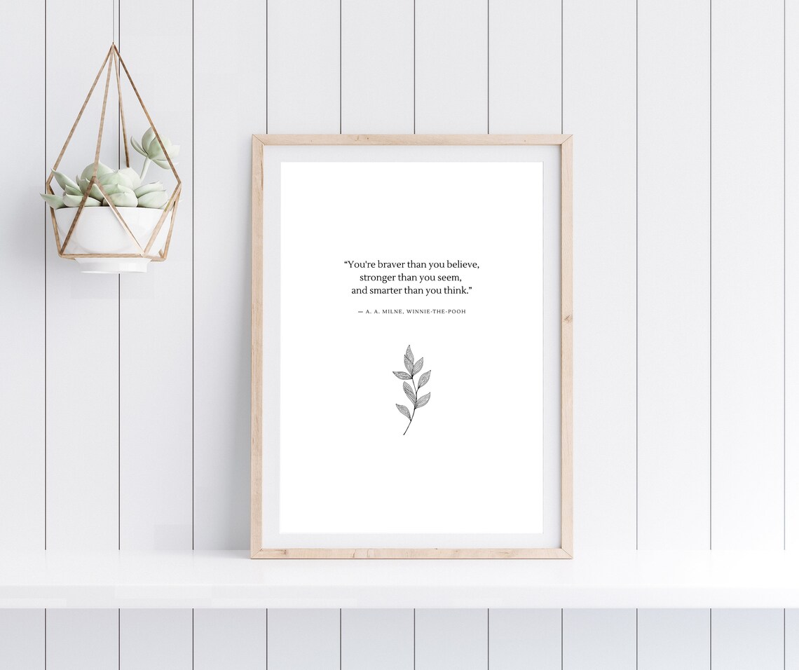 Winnie-the-pooh Quote Print, A. A. Milne, Wall Art, Aesthetic Room ...