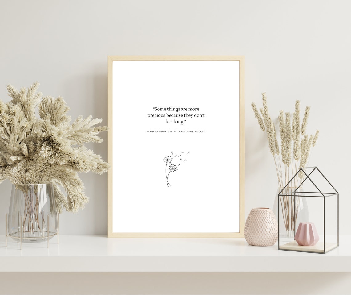 Oscar Wilde Quote Print, the Picture of Dorian Gray, Wall Art ...