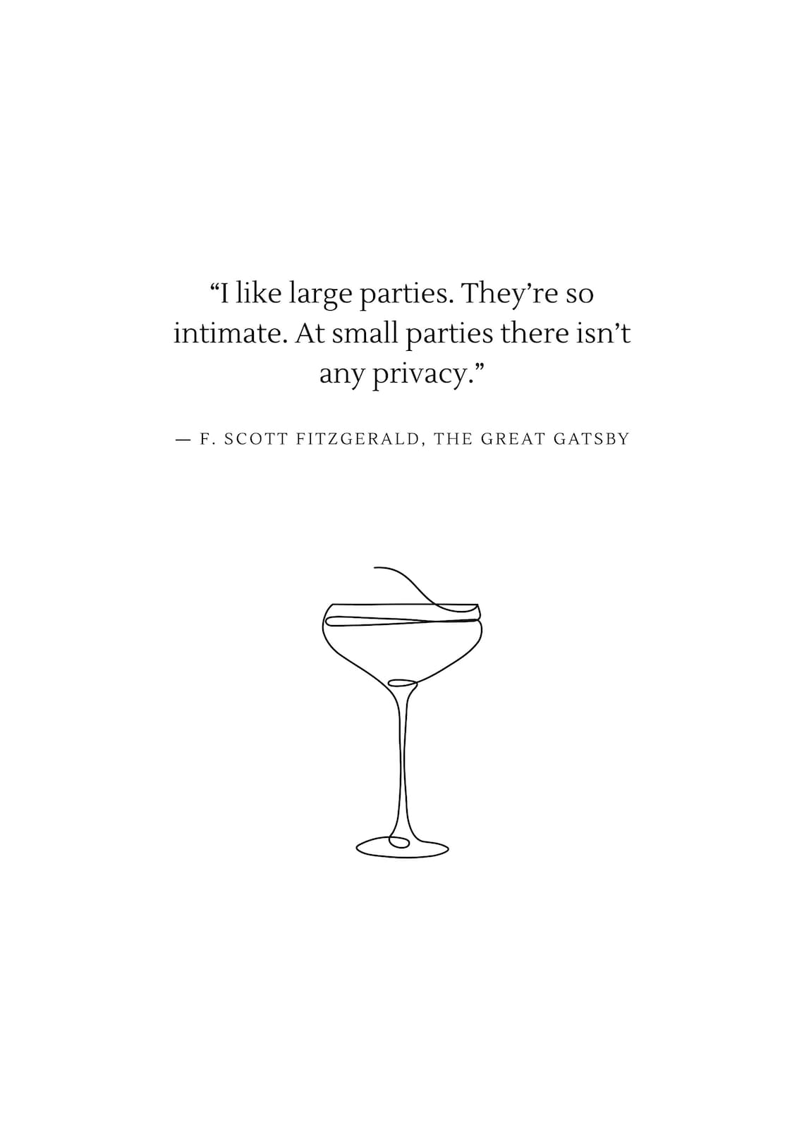 The Great Gatsby Quote Print, F. Scott Fitzgerald, Wall Art, Aesthetic ...