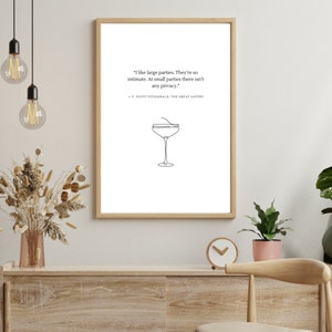 The Great Gatsby Quote Print, F. Scott Fitzgerald, Wall Art, Aesthetic ...