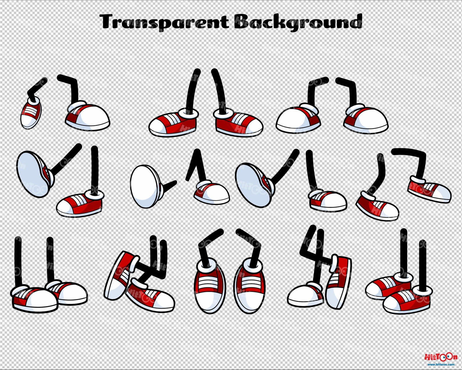 Retro Cartoon Legs Clipart – Funny Legs in Shoes Characters – Free ...