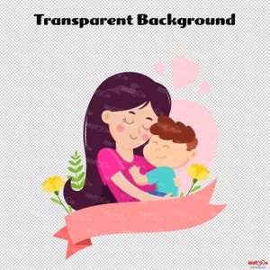 Mother's Day Clipart. Flat Design. Vector Graphic Illustrations. AI ...