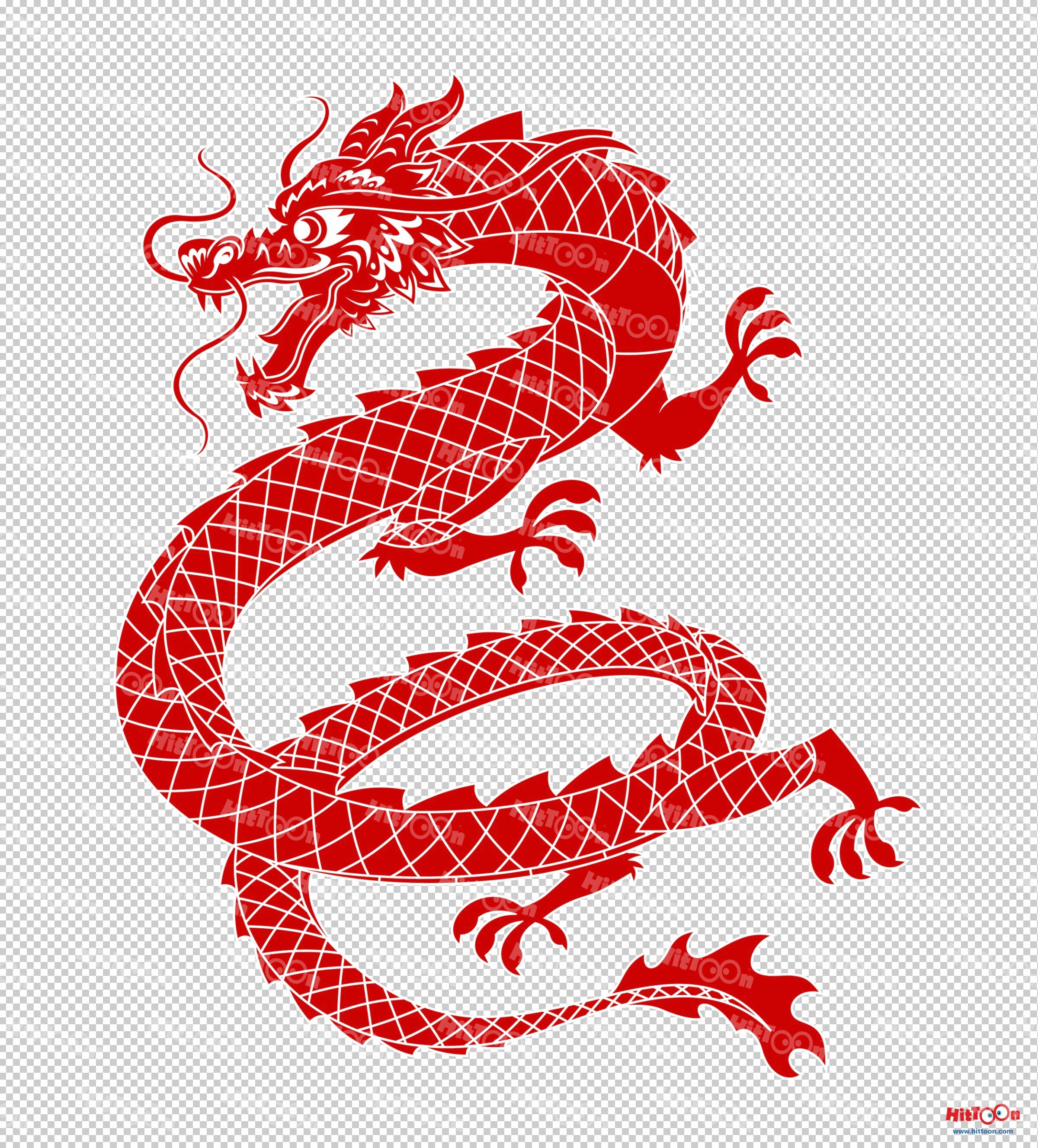 Chinese Dragon Clipart 1. Hand Drawn Digital Clip Art Vector Graphic ...