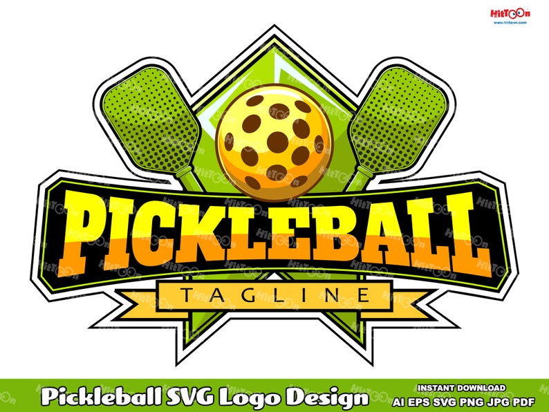 Pickleball Logo Design – Hand Drawn Vector Graphic Illustrations – Ai ...