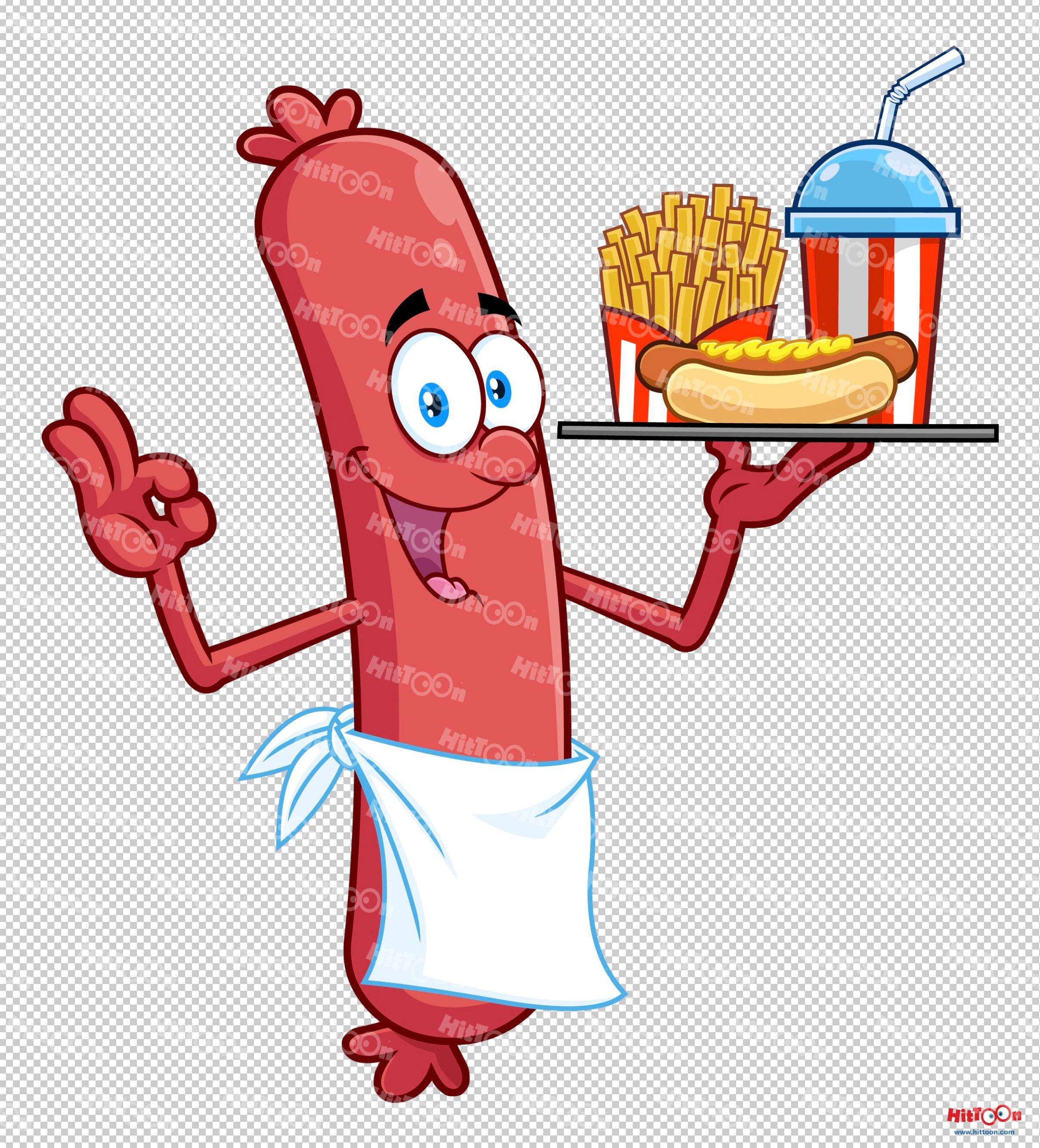 Sausage Chef Cartoon Mascot Character 1. Digital Clip Art Vector ...
