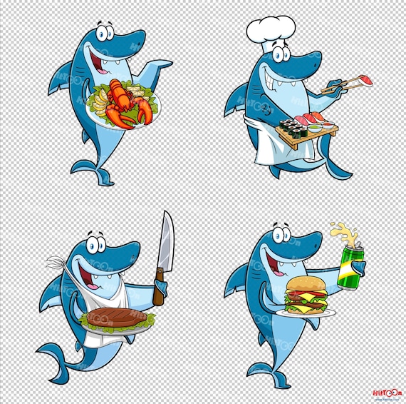 Shark Eating Fish Clip Art