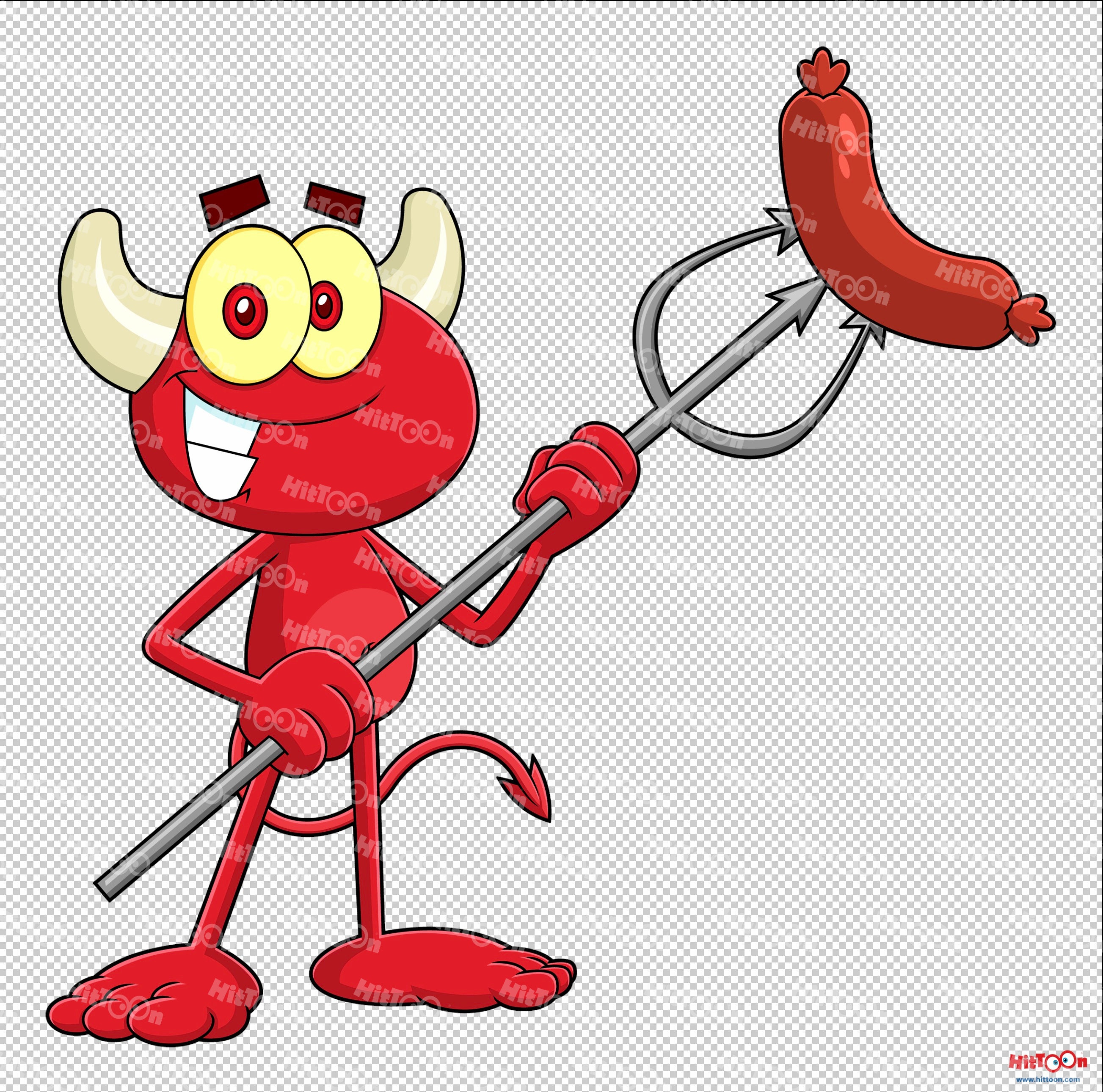 Cute Red Devil Cartoon Clipart 1. Digital Clip Art Vector Graphic ...