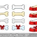 Cartoon Dog Bone Clipart: Ribbon Bow Vector Graphics (commercial Use ...