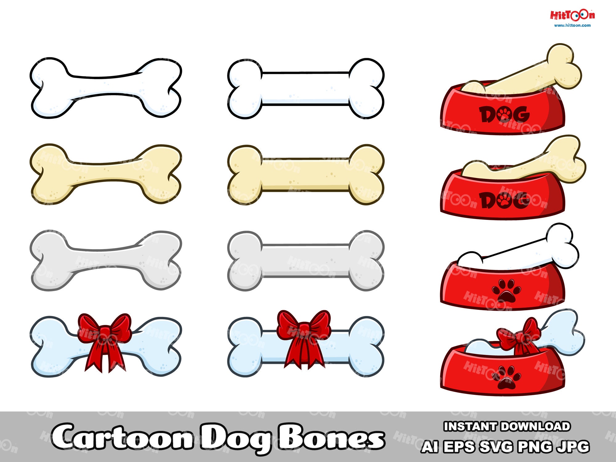 Cartoon Dog Bone Clipart