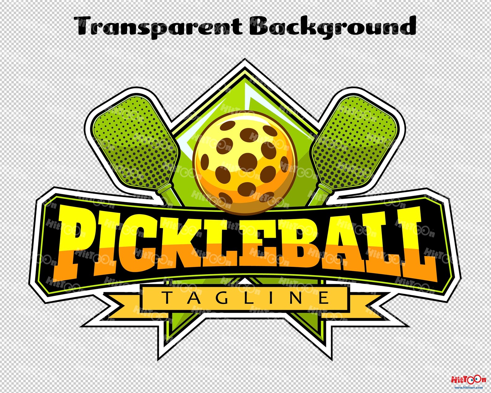 Pickleball Logo Design. Hand Drawn Vector Graphic Illustrations. AI ...