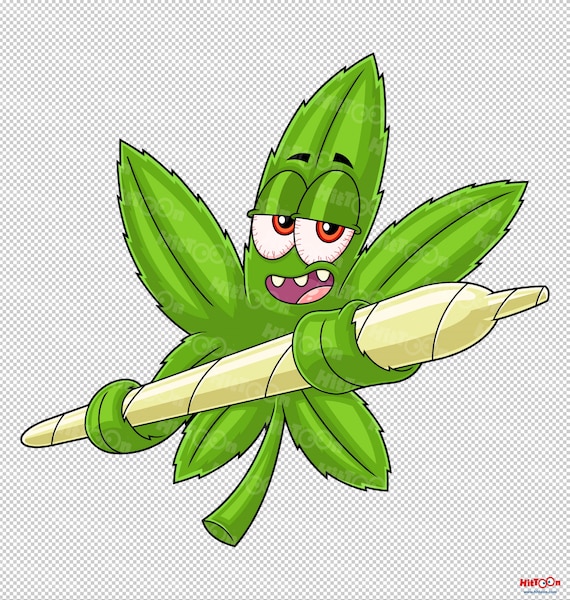 How To Draw A Cartoon Weed Leaf