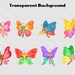 Cute Butterfly Cartoon Clip Art. Vector Graphic Illustrations Bundle ...