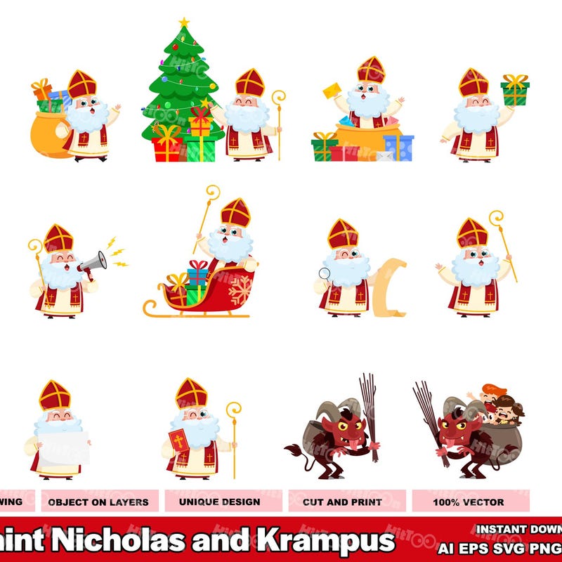 St. Nicholas Clip Art - Etsy