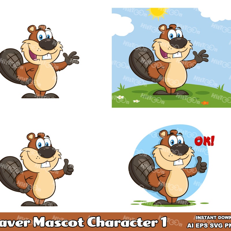 Woodchuck Cartoon Character - Etsy