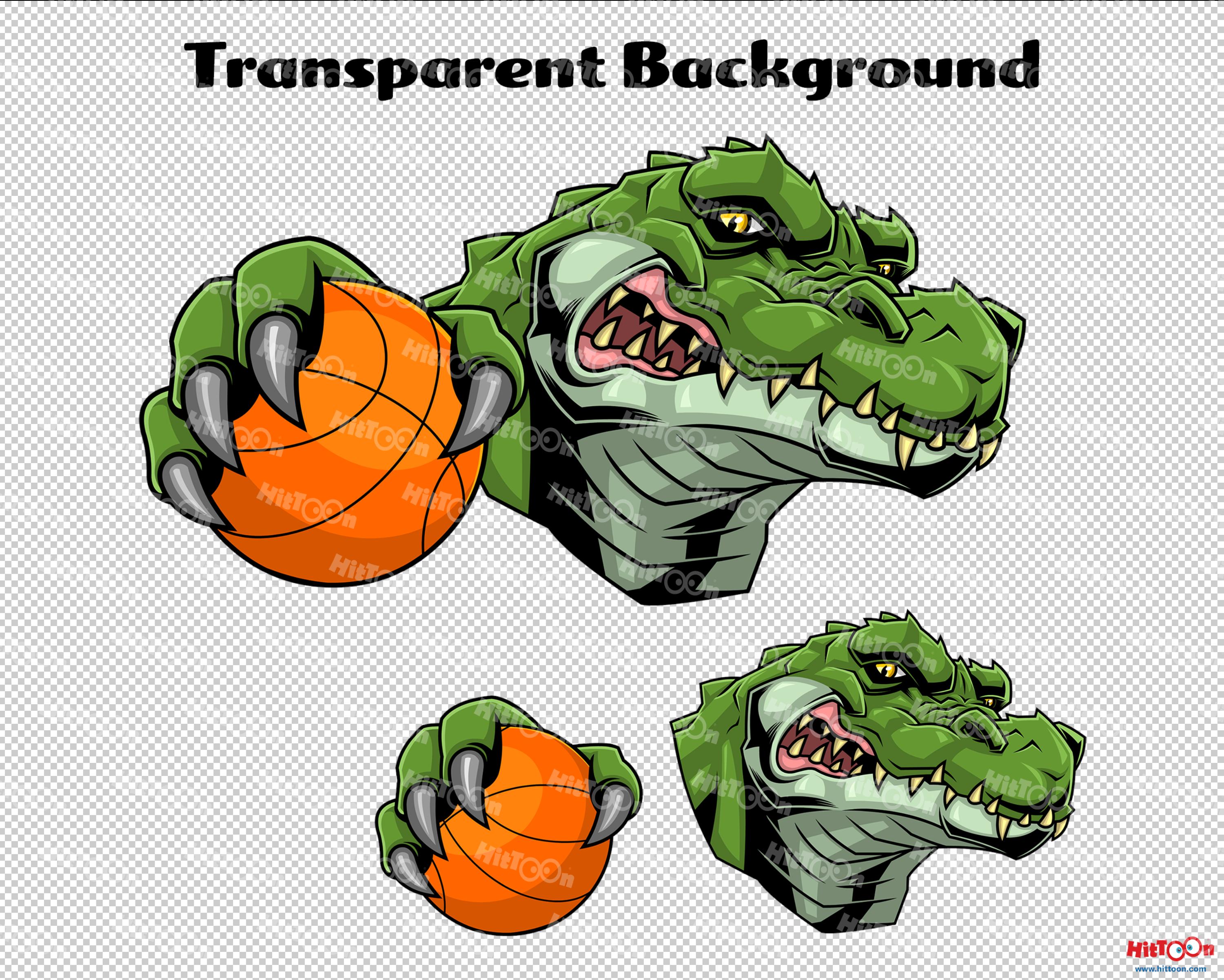 Alligator Basketball Mascot: Hand-drawn Sports Logo (digital Download ...