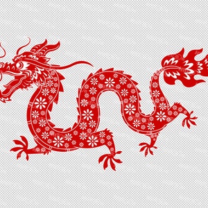 Chinese Dragon Clipart 5. Hand Drawn Digital Clip Art Vector Graphic ...