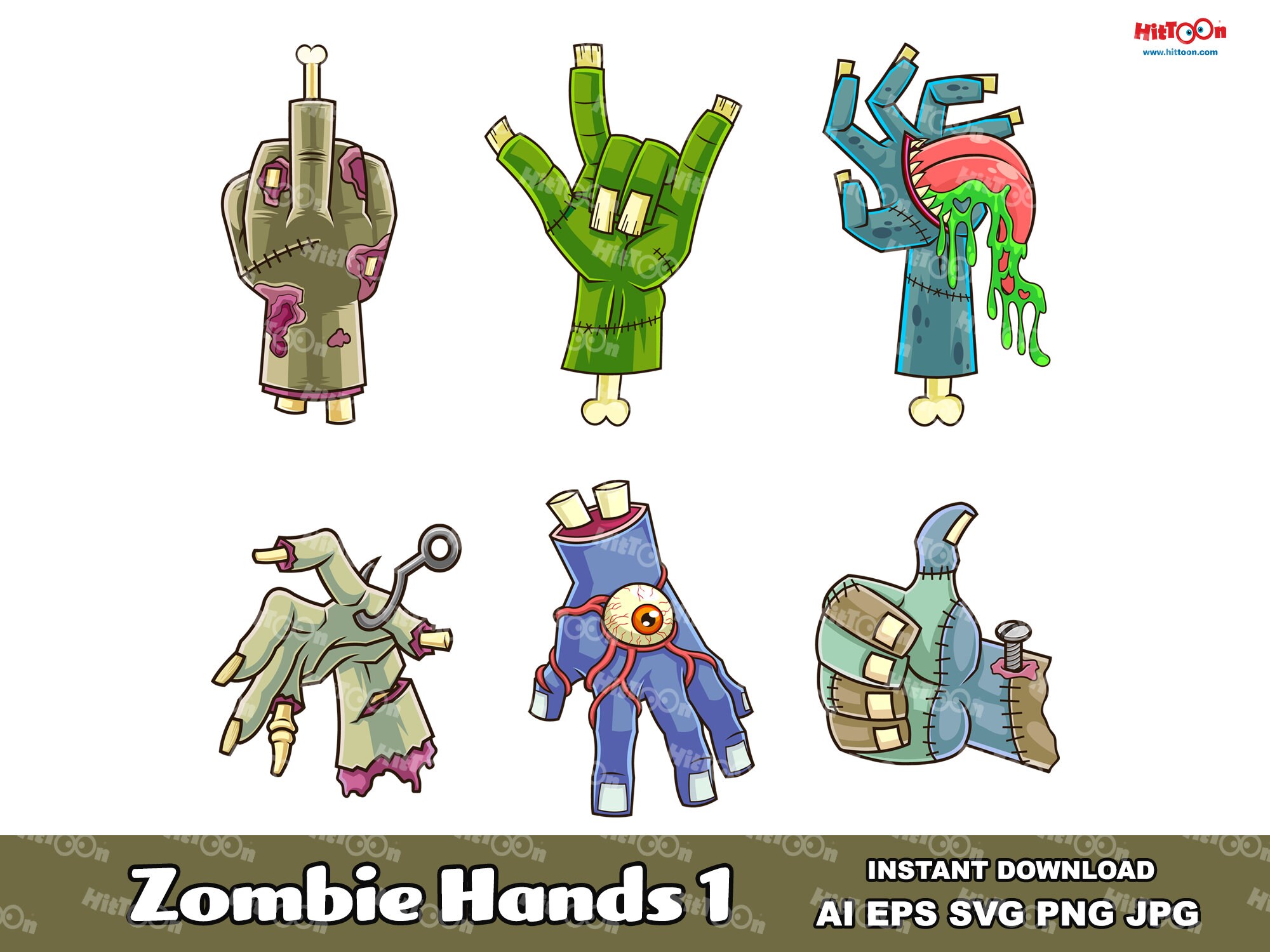 Cartoon Zombie Hand