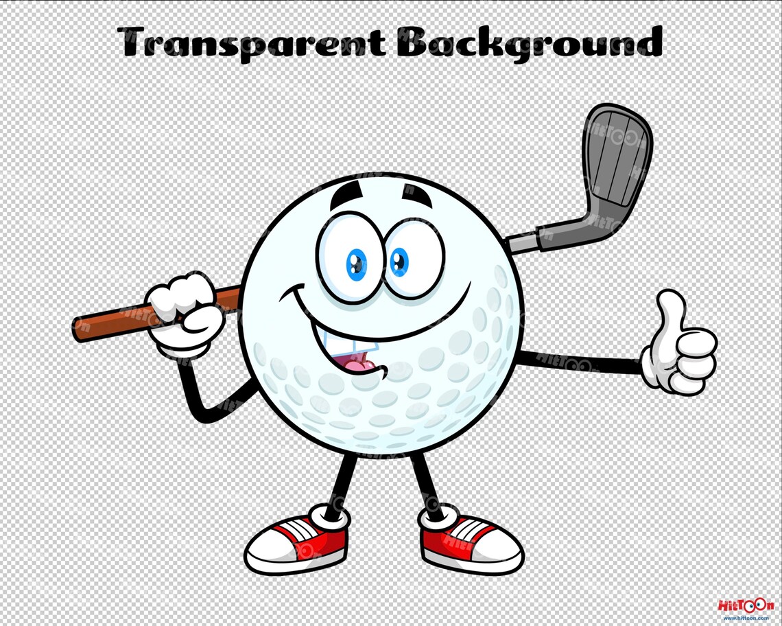 Golf Ball Cartoon Clipart: Hand Drawn Vector (digital Download) - Etsy