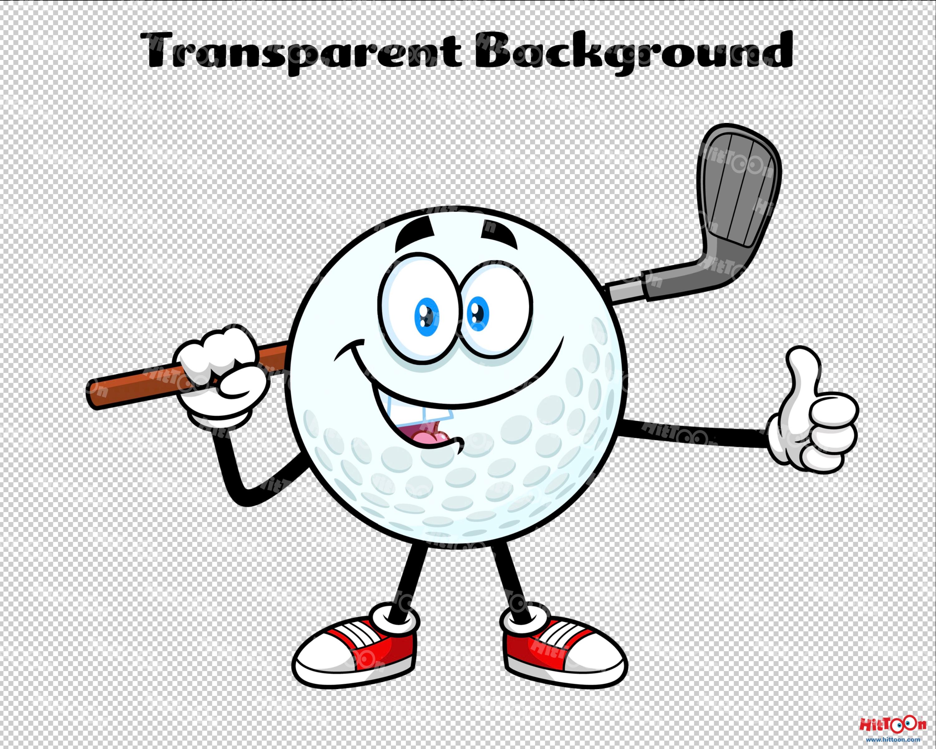 Golf Ball Cartoon Clipart: Hand Drawn Vector (digital Download) - Etsy