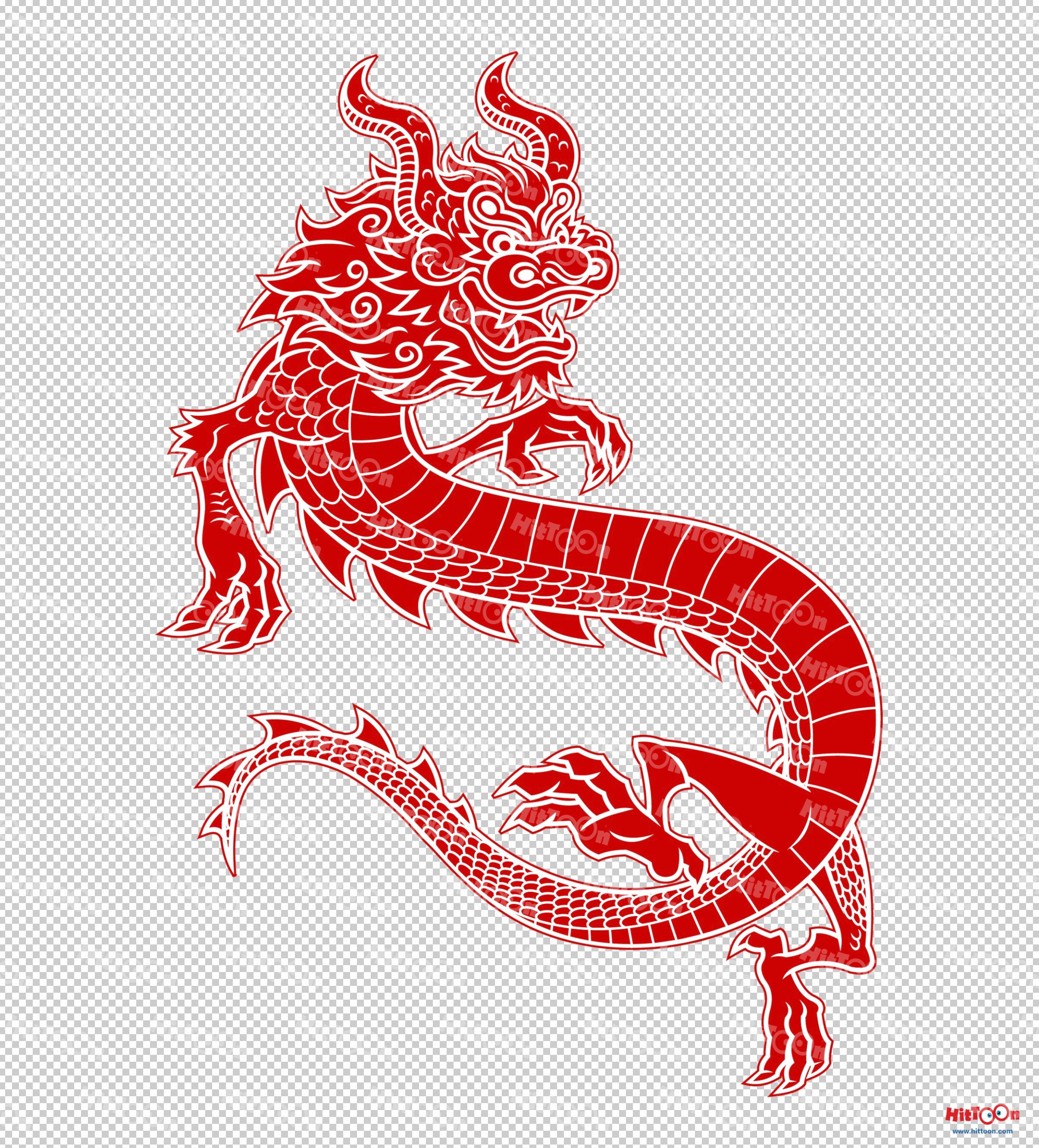 Hand-drawn Chinese Dragon Clipart, Vector Graphic (ai, Eps, Svg, Png ...