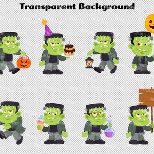 Frankenstein Cartoon Clipart: Flat Design Vector Graphics (commercial ...
