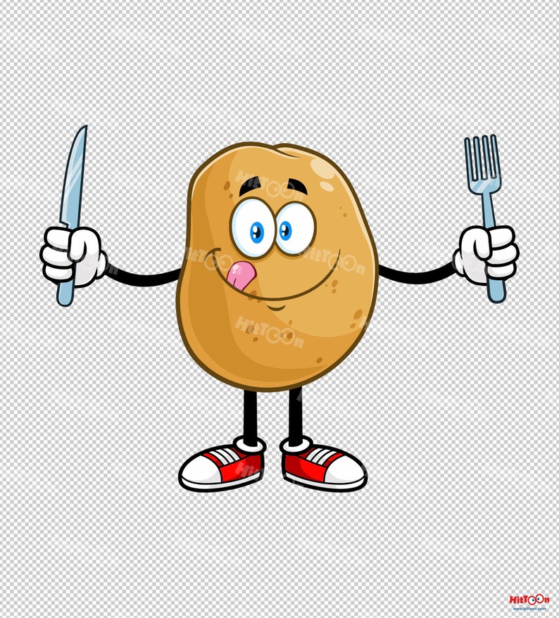 Potato Cartoon Mascot: Vector Clip Art Bundle (commercial Use) - Etsy