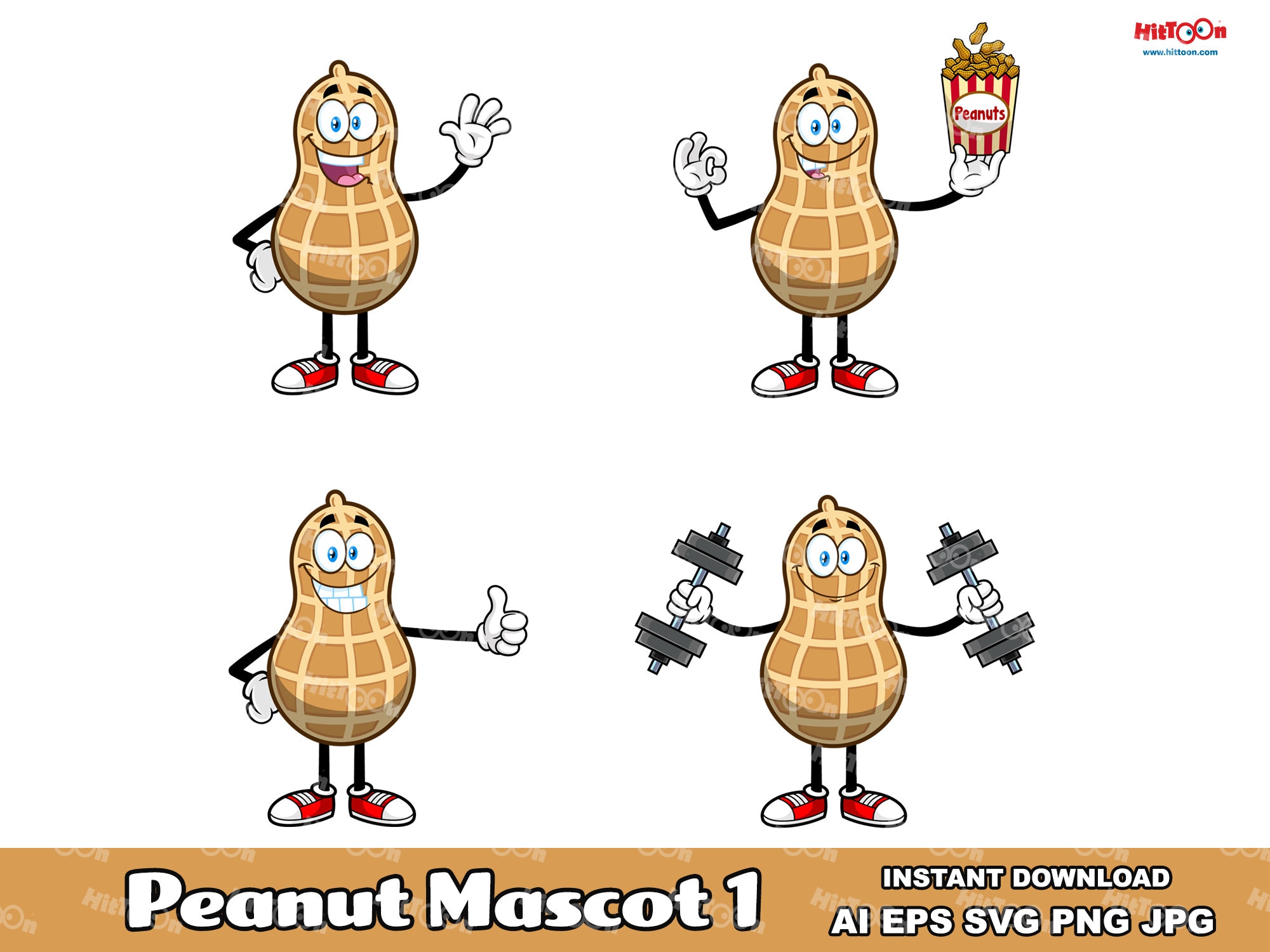 Funny Peanut Cartoons Characters