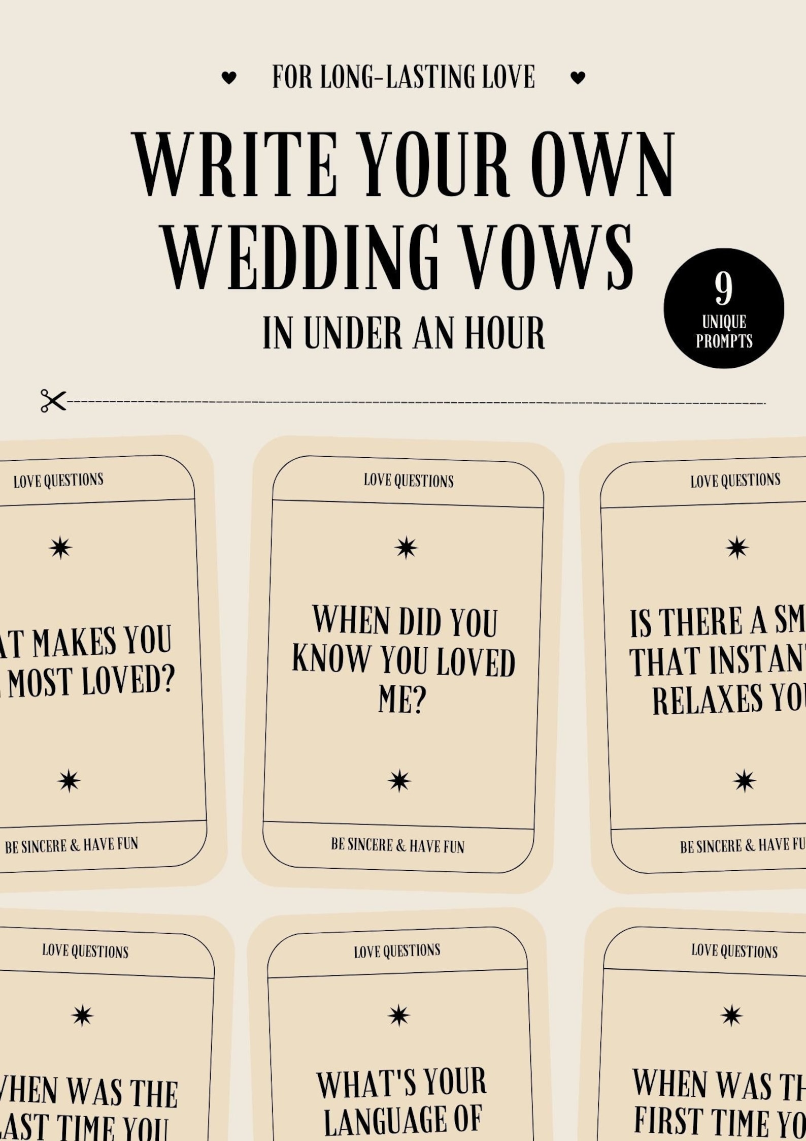 Wedding Vow Template - Etsy